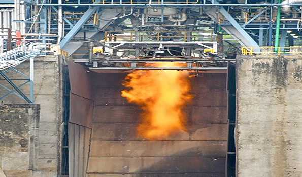 ISRO's sea level hot test of full nozzle cryogenic engine